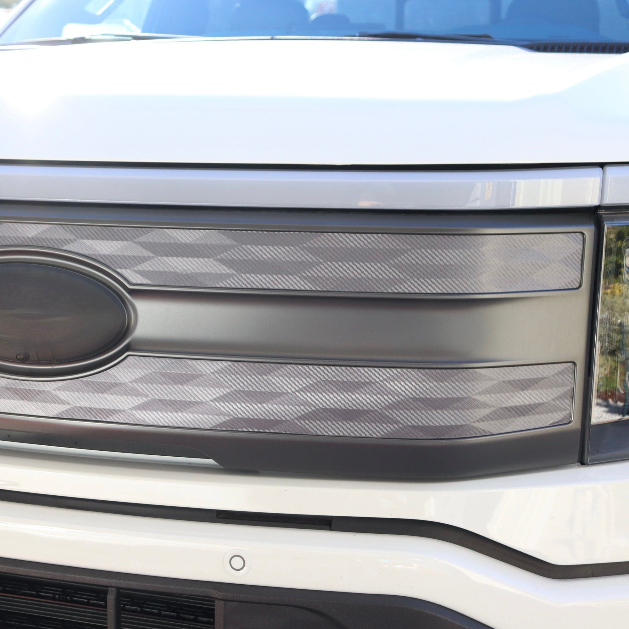 Carbon Fiber Grille Strips | Vinyl Overlay for Ford F-150 Lightning – P ...
